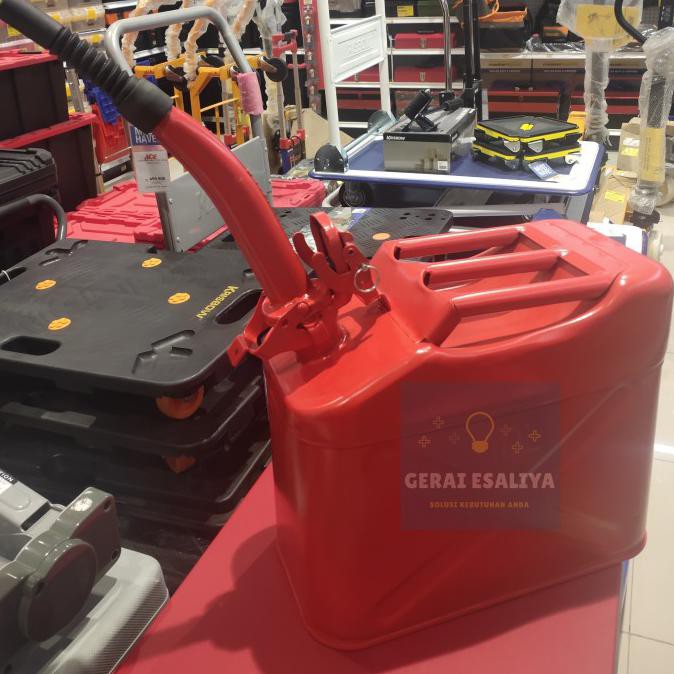 Jual Krisbow 10ltr Jerigen Metal/jerigen bensin/jerigen solar - Merah ...