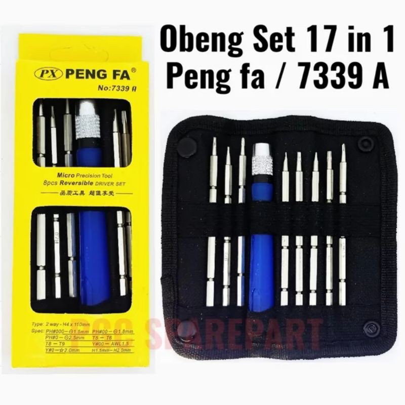 Jual Obeng Set Peng Fa - Pengfa Screwdriver 17in1 7339A 7339-A ( Alat ...