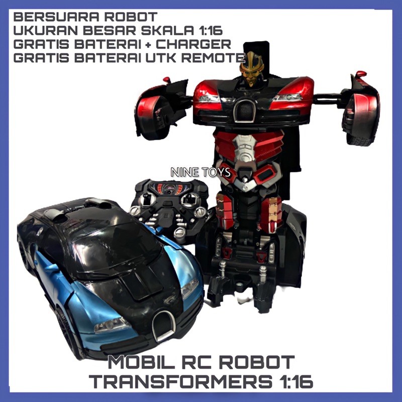 Jual Mobil Remote Control Racing Berubah Jadi Robot Transformers ...