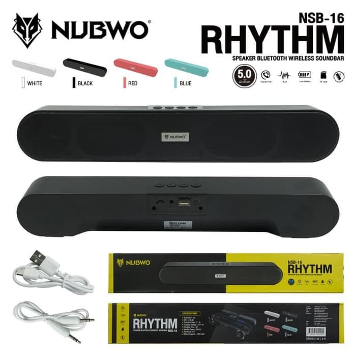 Jual Nubwo Speaker Bluetooth Rhythm (NSB-16) | Shopee Indonesia