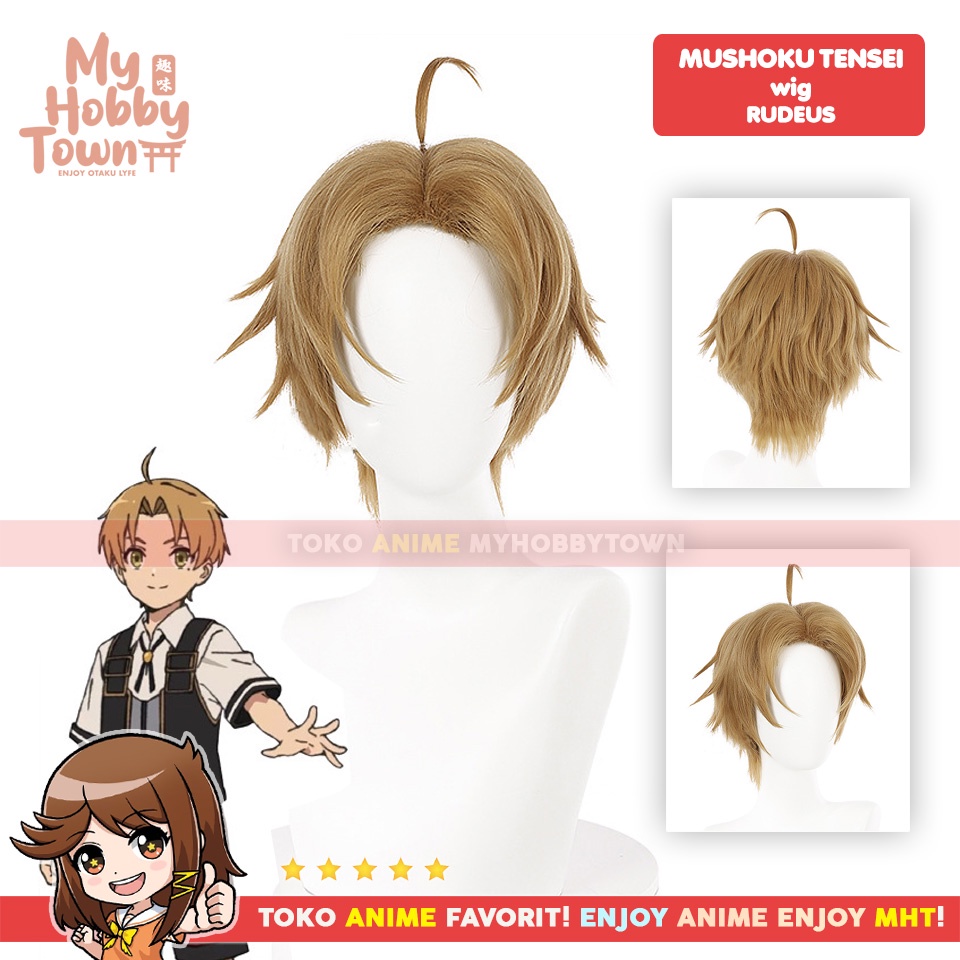 Jual Wig Cosplay Anime Mushoku Tensei : Rudeus Rudy Greyrat Rambut ...