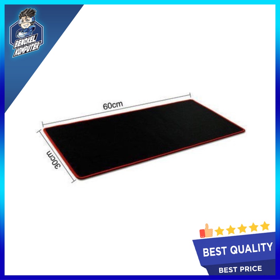 Jual MOUSEPAD STANDAR POLOS HITAM LIST SAMPING WARNA XL (60x30cm ...