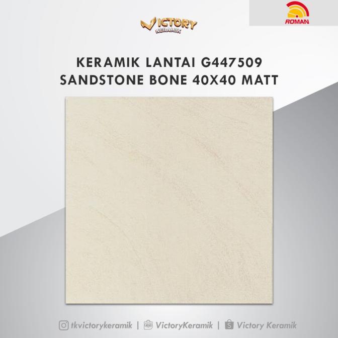Jual KERAMIK LANTAI ROMAN G447509 Sandstone Bone 40x40 MATT Random ...