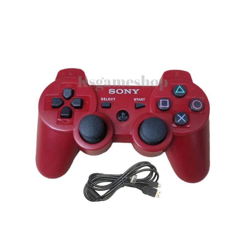 Jual Stick Stik PS3 Wireless Controller Joystick DS3 OP HITAM MERAH ...