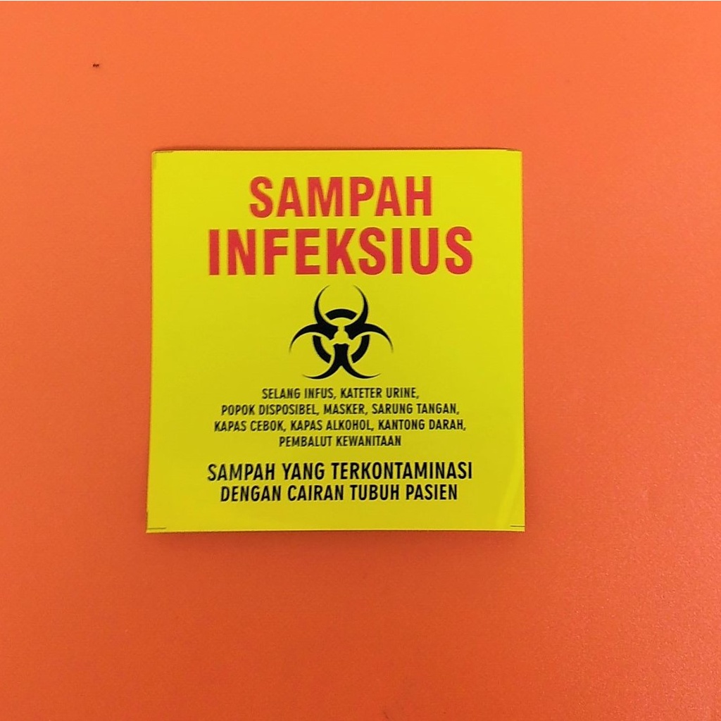 Jual Stiker Sampah Infeksus - Stiker Bahan Chromo Laminasi Glossy ...