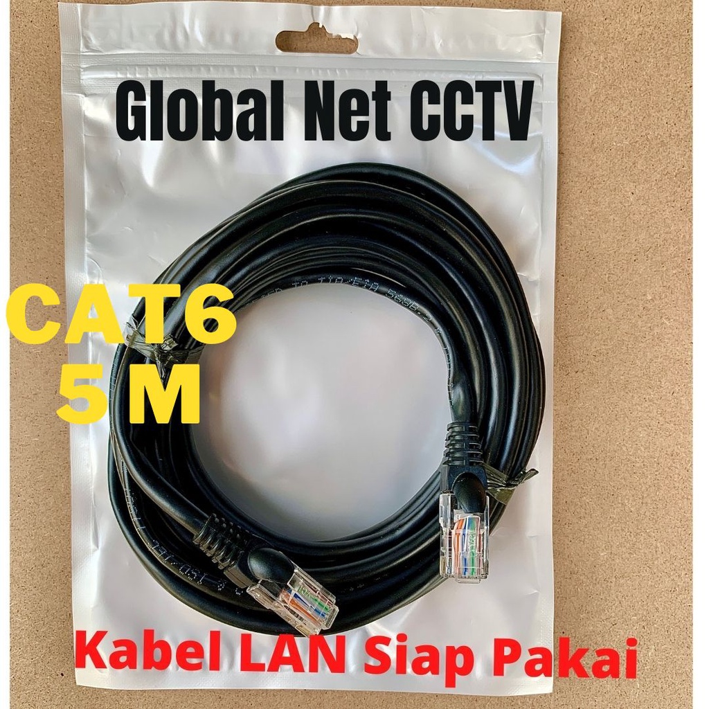 Jual Kabel LAN 5M UTP CAT 6 RJ45 Kabel LAN CAT6 5 Meter Siap Pakai 5Meter Kabel Hitam | Shopee ...