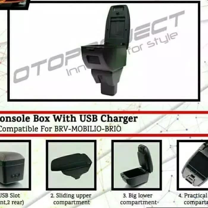Jual consule box with USB charger honda BRV | Shopee Indonesia