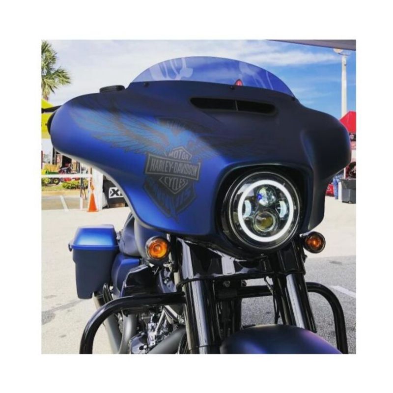 Jual Harley Davidson Hogworkz LED Headlights 7" inch Daymaker 1994-2022 ...