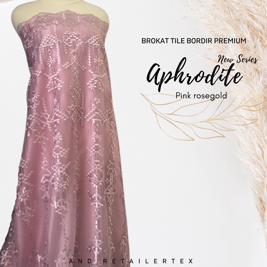 Jual Bahan Dasar Kebaya Premium Etnik Brokat Tile Bordir Aphrodite ...