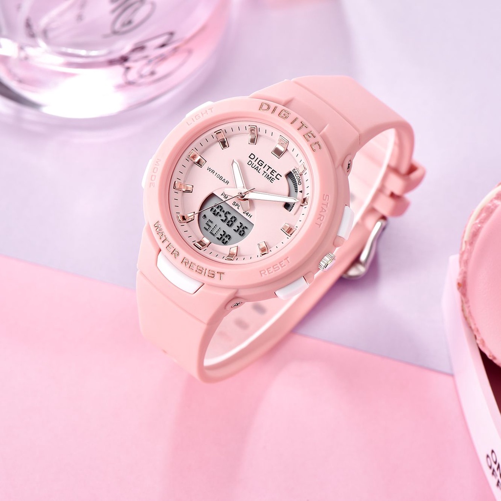 Jual JAM TANGAN SPORT WANITA DIGITEC DUAL TIME TYPE BDA 4082 ...