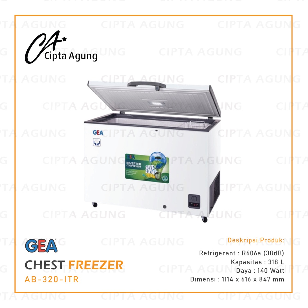 Jual CHEST FREEZER 318 L GEA AB-320-ITR AB-320ITR AB 320 ITR INVERTER ...