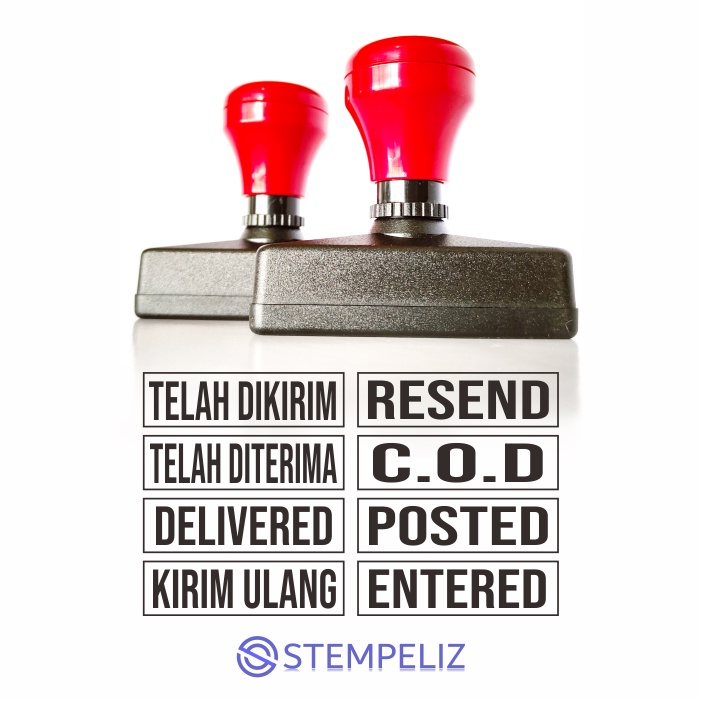 Jual Stempel Delivered, Telah Dikirim, Diterima, Resend, COD, Posted ...