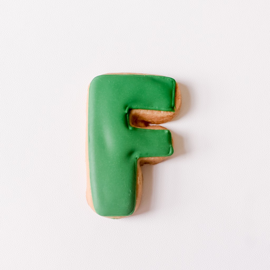 Jual ABCDEFGHI / Huruf Alphabet cookies — (Min 5pcs) Sugar Cookies ...