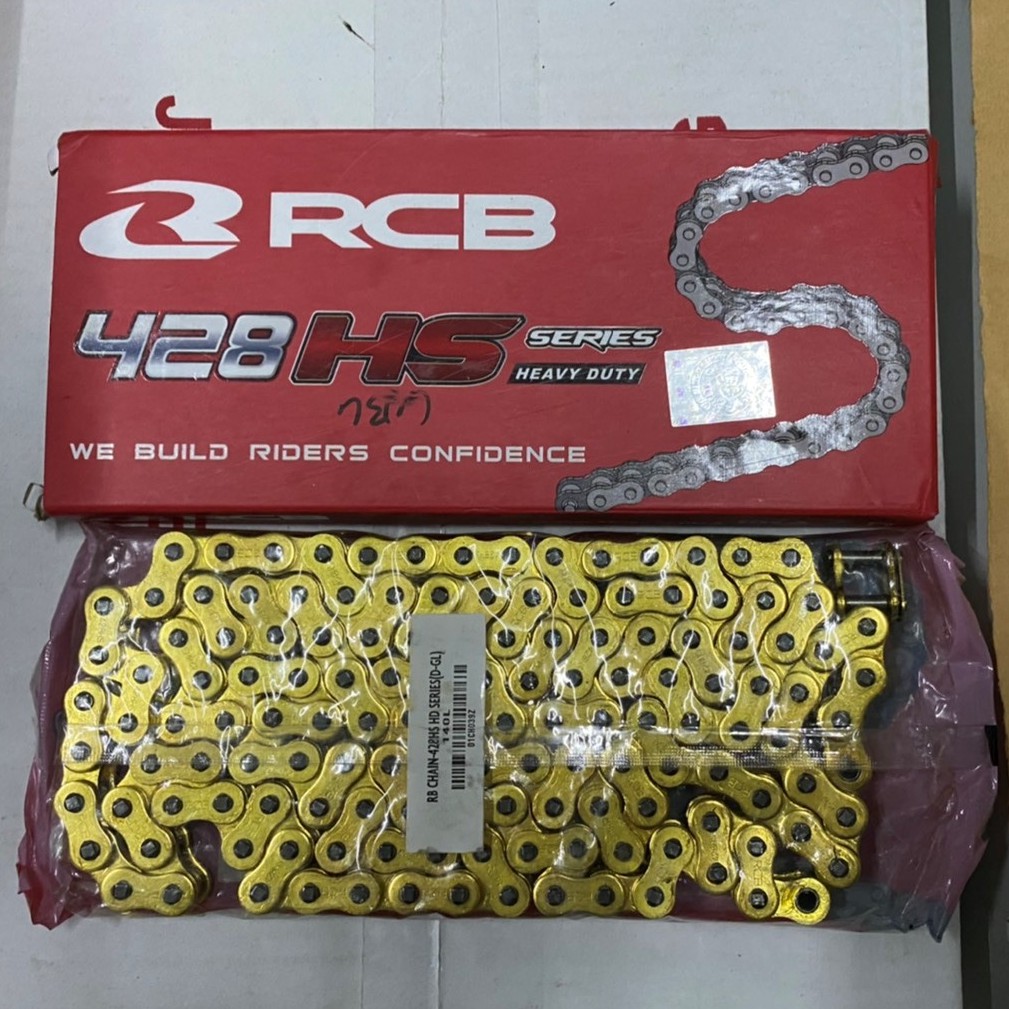 Jual rantai rcb 428hs rantai motor emas 140L RCB HD series gold chain ...