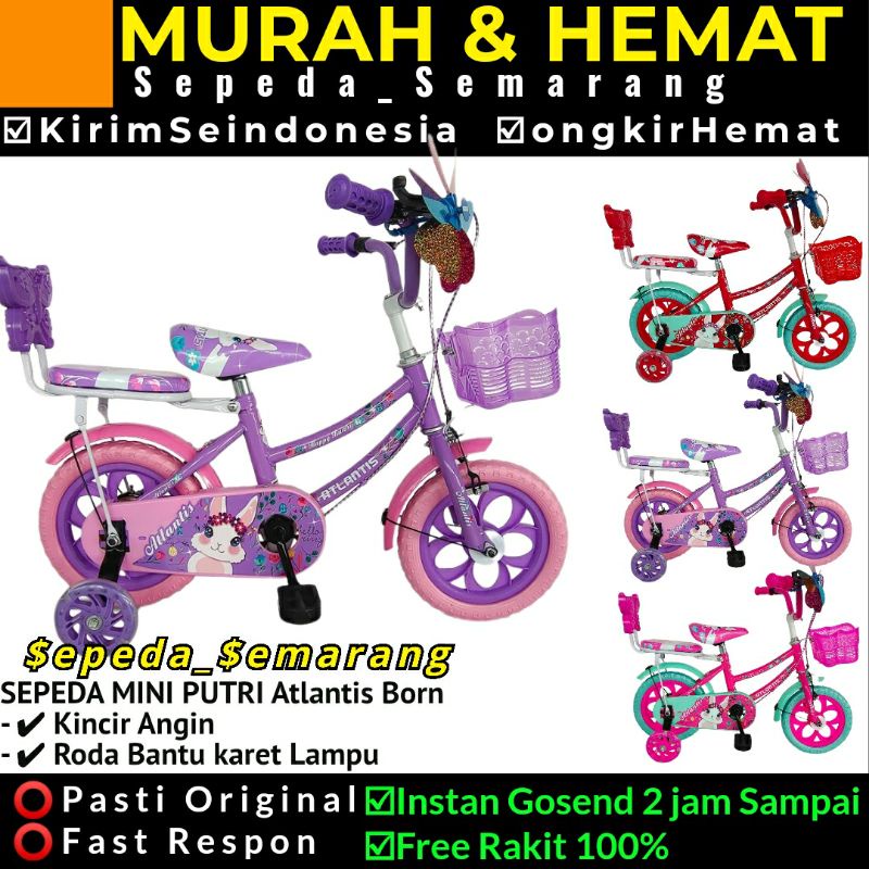 Jual SEPEDA SEMARANG SEPEDA PUTRI ATLANTIS HAPPY BIRDAY 12 INCH USIA 1 ...