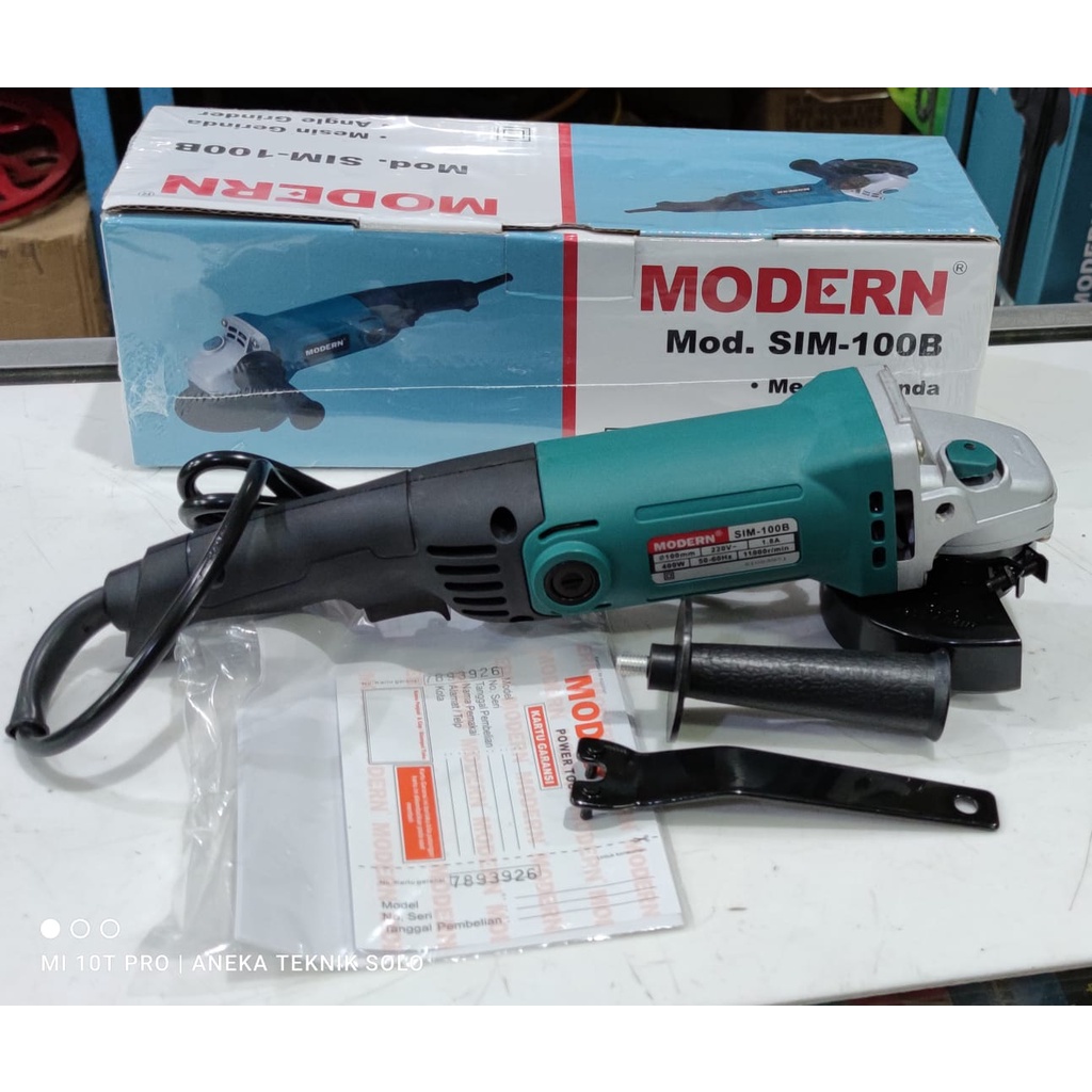 Jual Gerinda Modern SIM100B Grinder 4" SIM-100B Modern 400Watt | Shopee ...