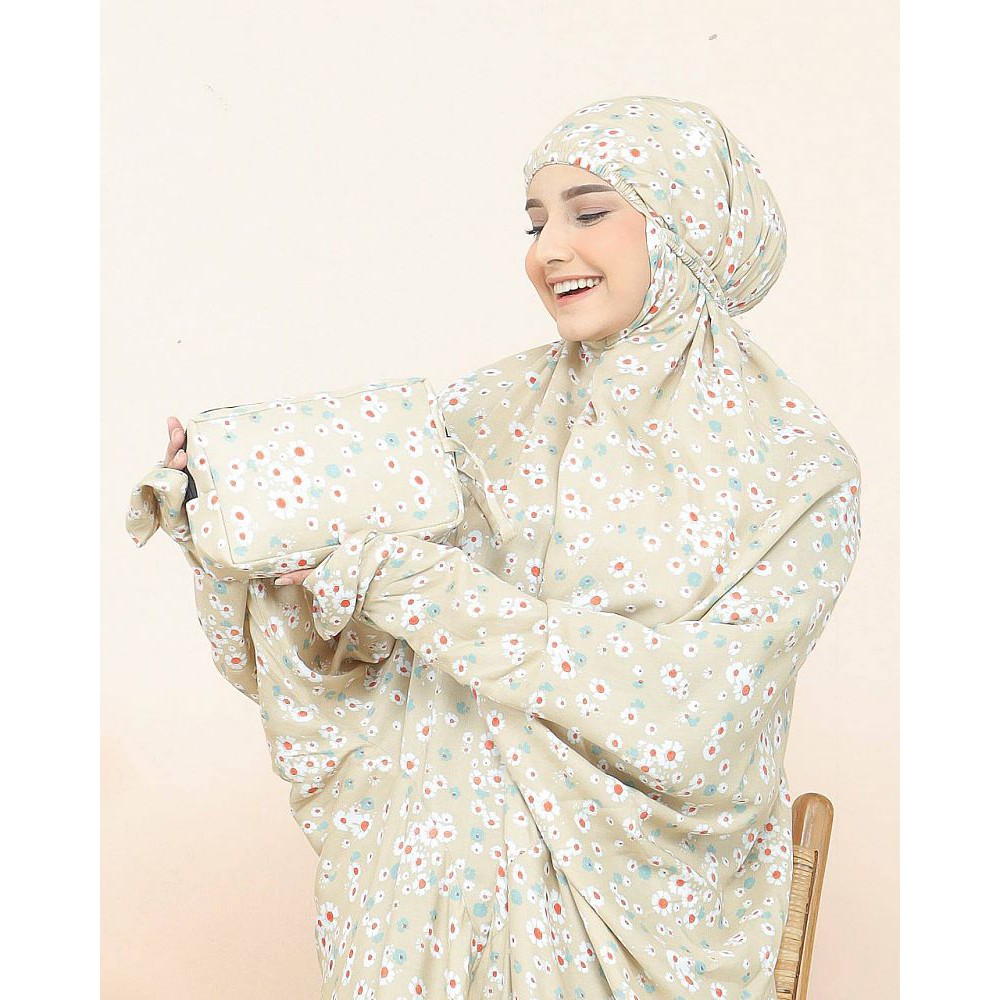 Jual Mukena Rayon Dewasa Bahan Halus Premium Model Terusan Motif Bunga ...