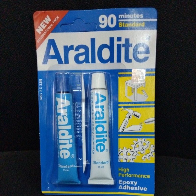 Jual Araldite Epoxy Adhesive Lem Besi Super Kuat Biru | Shopee Indonesia