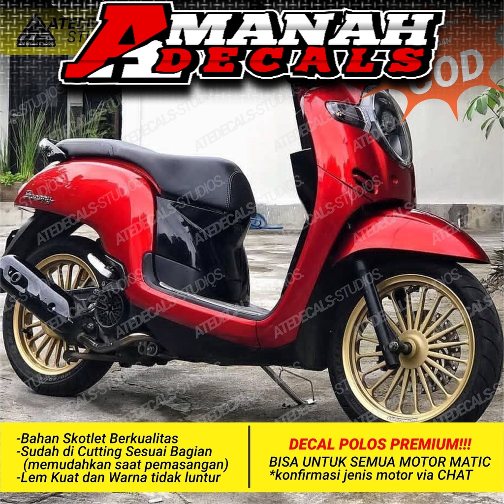 Jual Decal Polos SCOOPY Merah Candy, Scoopy fullbody, scoopy full body ...