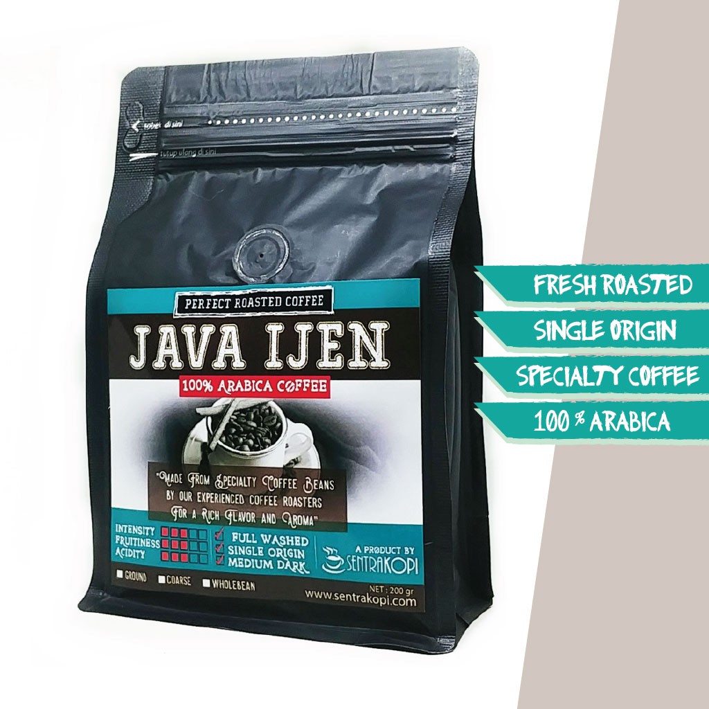 Jual Kopi Arabika Java Ijen 200 Gram - BUBUK / BIJI - Premium Arabica ...