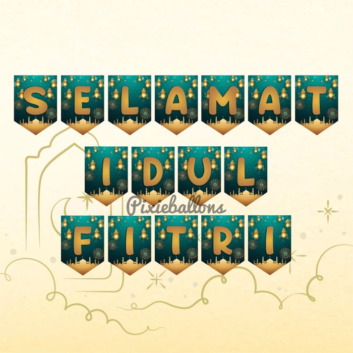 Jual BUNTING FLAG LEBARAN IDUL FITRI RAMADAN BANNER DEKORASI PESTA ...