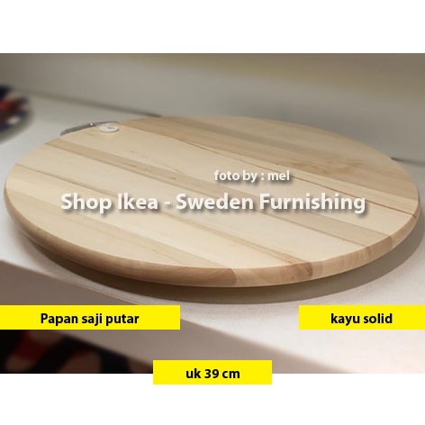 Jual Snudda papan saji putar kayu solid uk 39cm | Shopee Indonesia