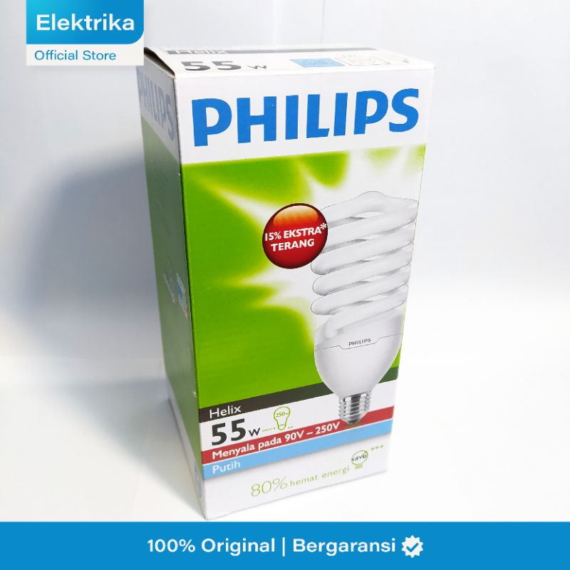 Jual Lampu Spiral PHILIPS Helix 55W/55 Watt | Shopee Indonesia