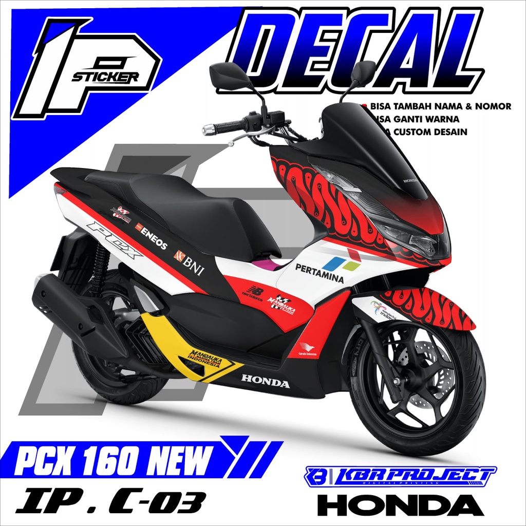 Jual Decal PCX 160 NEW - Sticker Decal Variasi List HONDA PCX 160 NEW ...