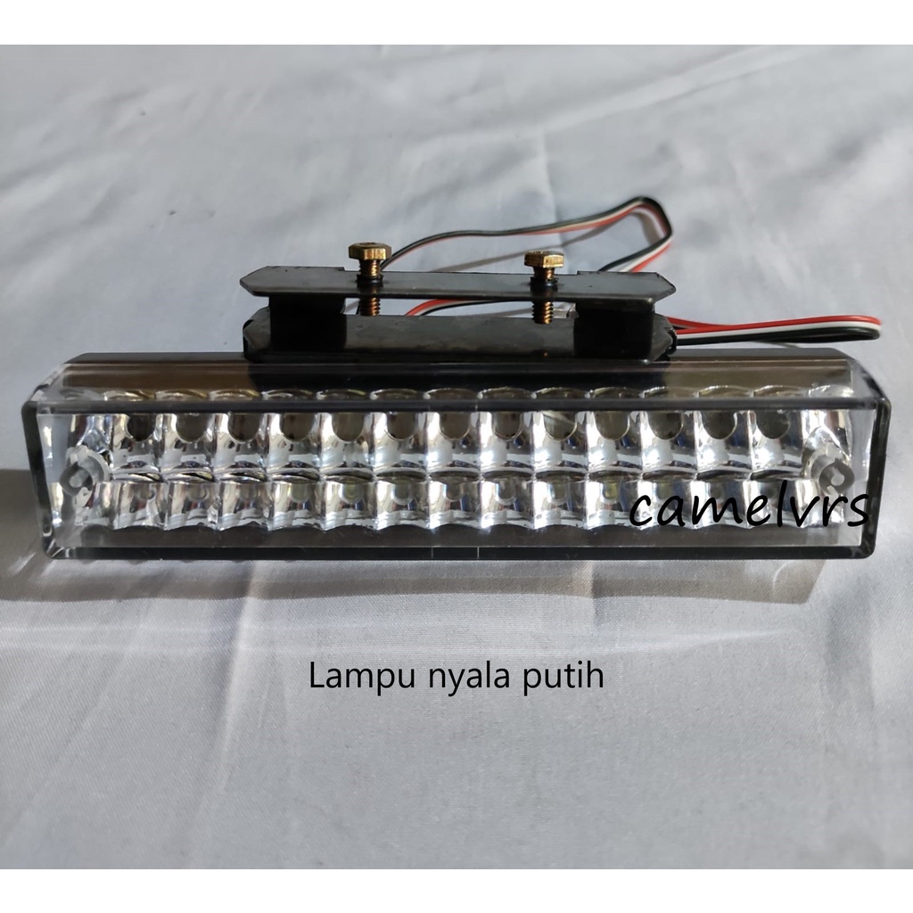 Jual Lampu Rem LED Kotak / Brake Lamp Merah dan Putih(Kedip2/ Flash ...