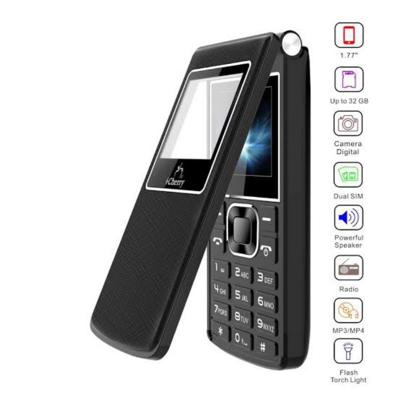 Jual BIG SALE!! HP ICHERRY C208Q MODEL FLIP (Gratis Topi/Tshirt ...