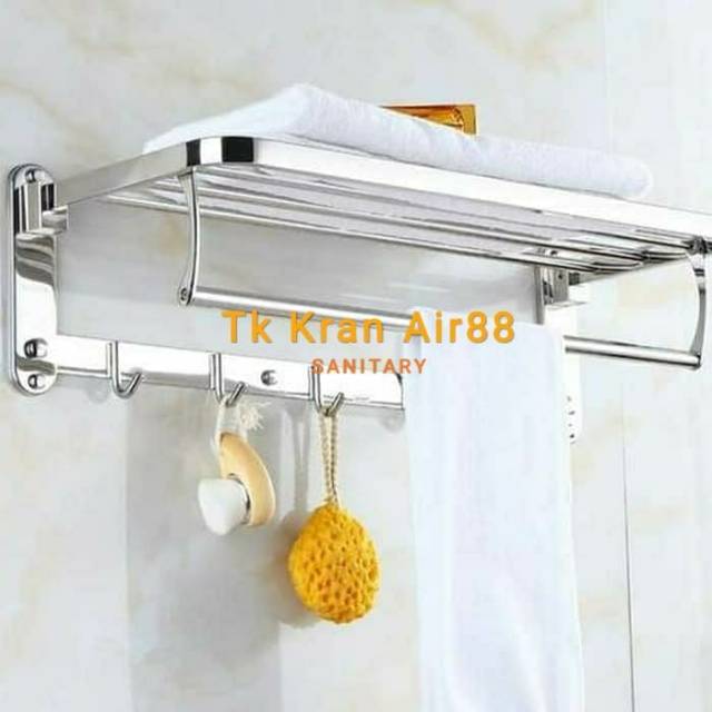 Jual Rak Handuk Lipat Stainless 304 Gantungan Handuk 60 Cm | Shopee ...