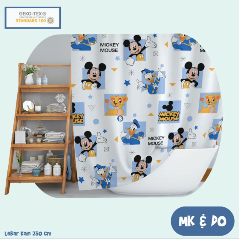 Jual Mickey and Donald Kain Katun CVC Meteran Bintang Kecil Sprei Gamis ...