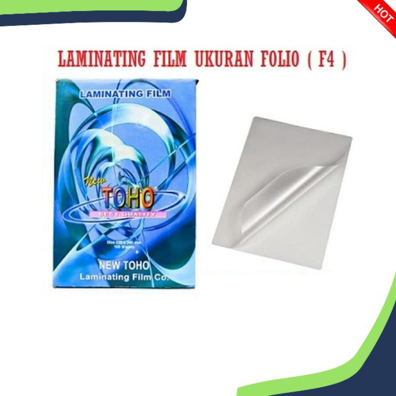 Jual PLASTIK LAMINATING FILM UKURAN F4/FOLIO TERBAIK MERK TOHO | Shopee ...