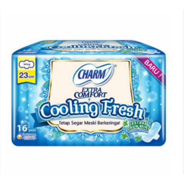 Jual Charm Extra Comfort Cooling Fresh 23cm isi 16 Pads Wings | Shopee ...