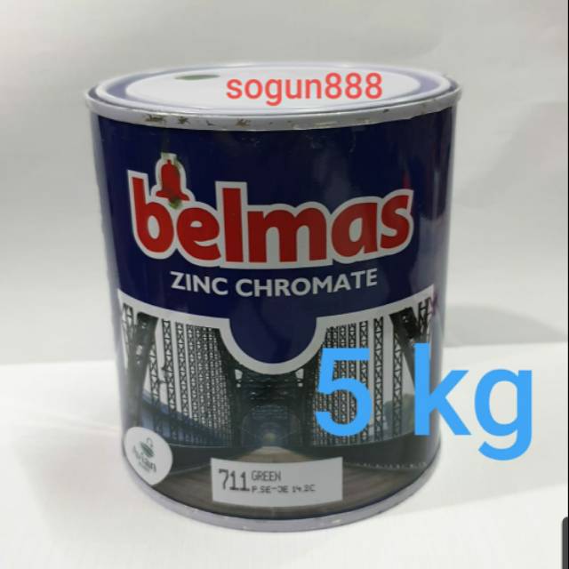 Jual Meni besi Belmas 5 kg. Meni hijau. Zinc chromate. Cat anti karat ...