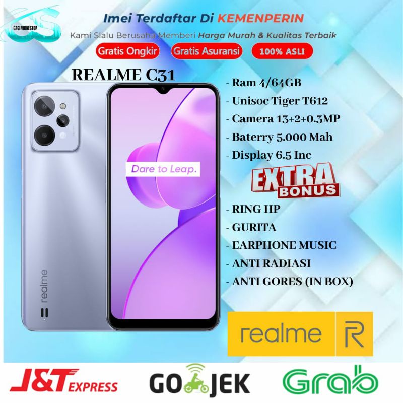 Jual Realme C31 Ram 4GB Rom 64GB 4/64 & 3/32 Garansi Resmi Realme 1 ...
