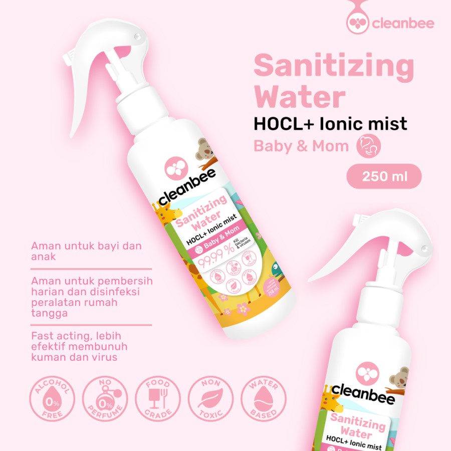 Jual Cleanbee Sanitizing Water HOCI 250ml Sanitizer Disinfectant ...
