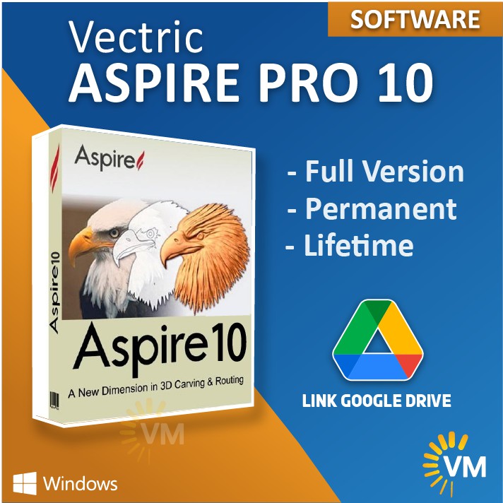 Jual VECTRIC ASPIRE PRO 10 | 3D SOFTWARE MESIN CNC ENGRAVING CARVING ...