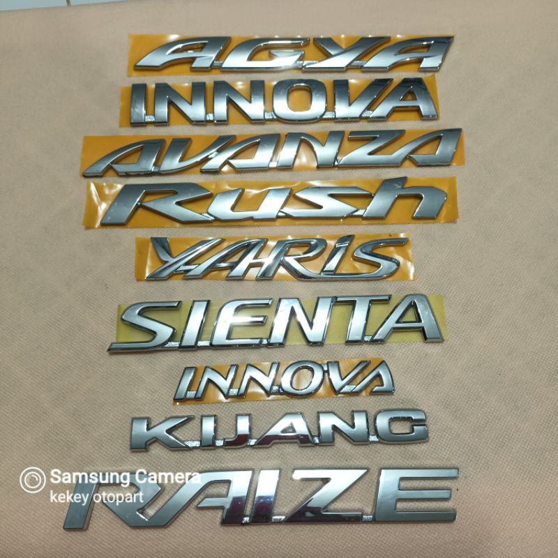 Jual emblem tulisan logo innova inova avanza rush agya yaris calya ...