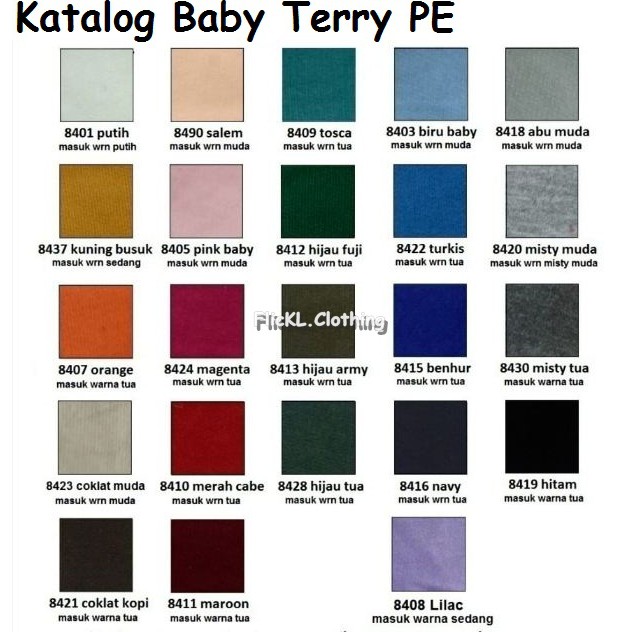 Jual Kain Baby Terry PE Bahan Baby Terry Polyester Kilo | Shopee Indonesia