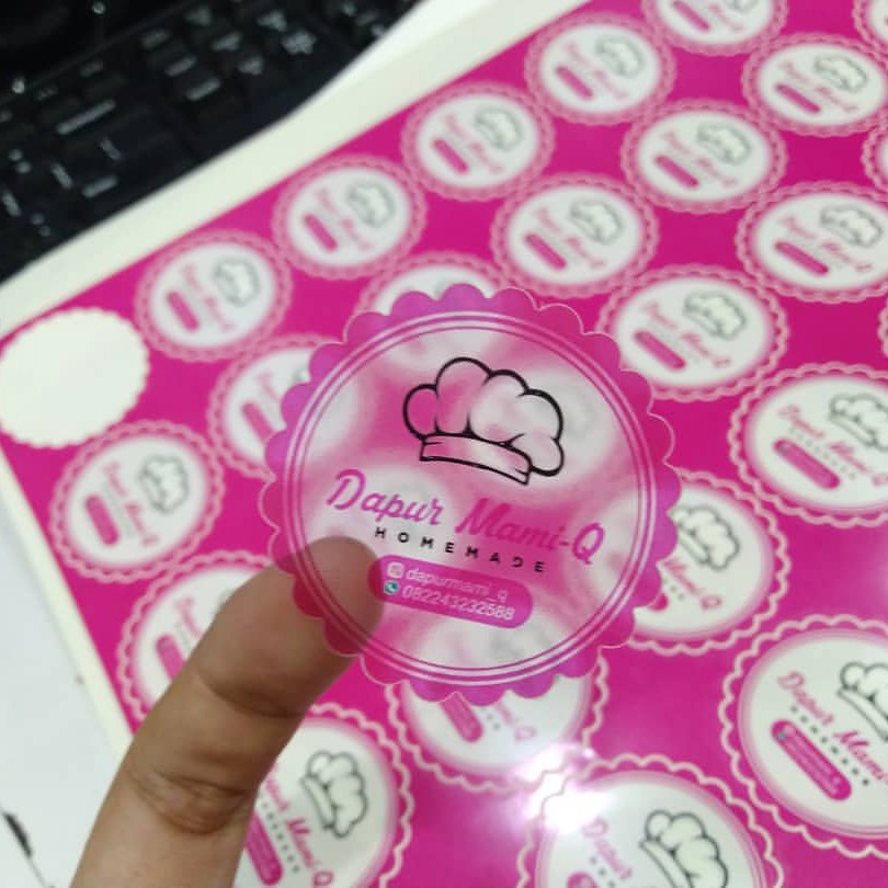 Jual Cetak Stiker Label Vinyl / Stiker Transparan / Stiker Cutting ...