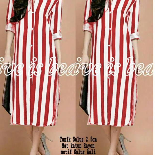 Jual Tunik Salur 2.5cm ( LD 100, P 100 ) | Shopee Indonesia