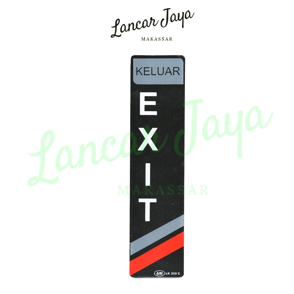 Jual Papan Tanda Sign Board Label Acrylic Exit / Keluar Kecil LK 250 C ...