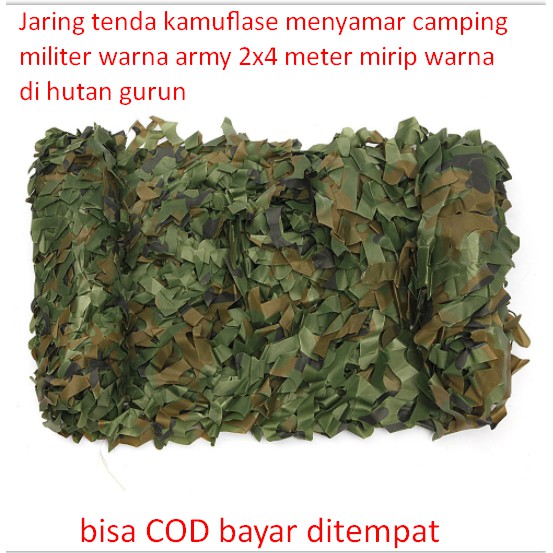 Jual Jaring tenda kamuflase menyamar camping militer warna army 2x4 ...