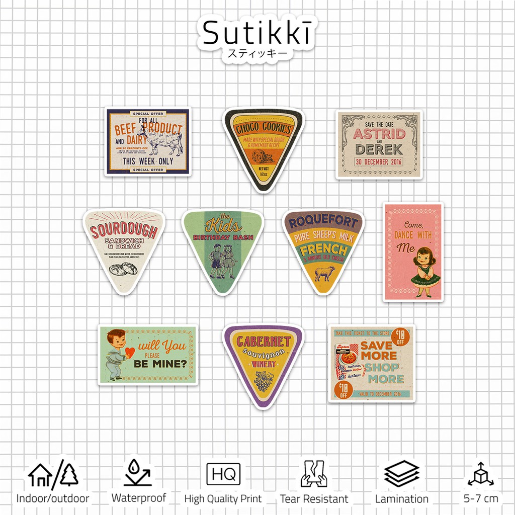 Jual Sutikki | Sticker Pack Vintage Mood Art Estetik Stiker Laptop ...