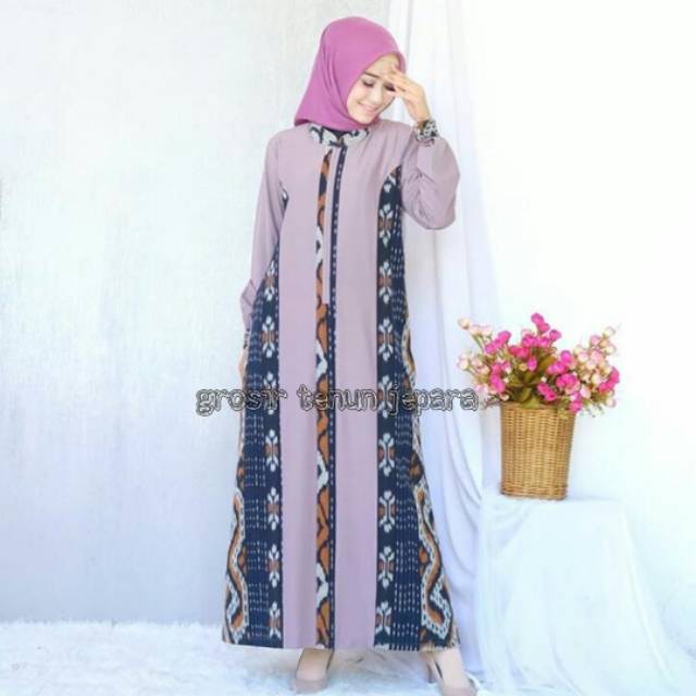 Jual GAMIS TENUN PREMIUM/GAMIS TENUN/ABAYA TENUN/GAMIS BATIK | Shopee ...