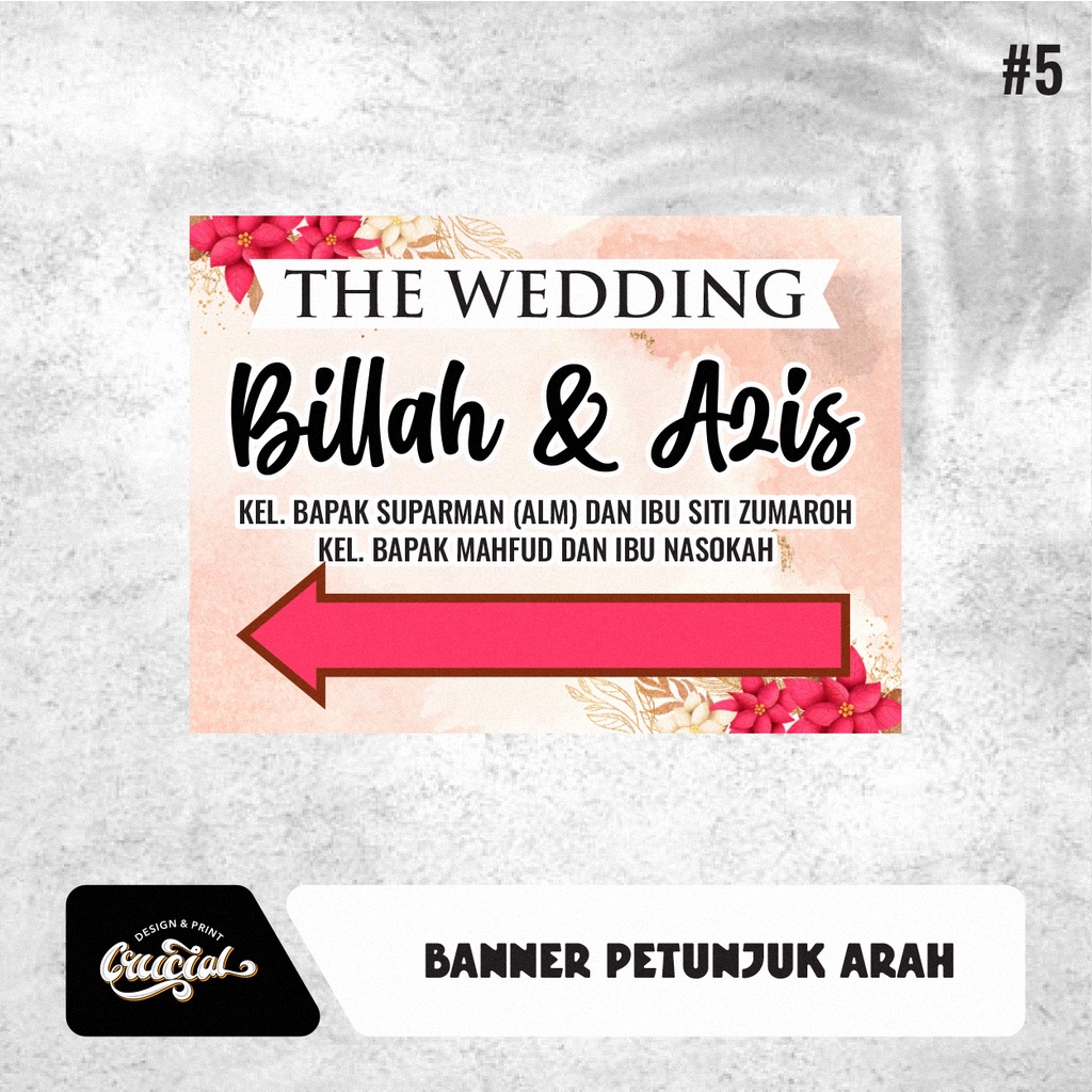 Jual Banner Petunjuk Arah Pernikahan JDM | Shopee Indonesia
