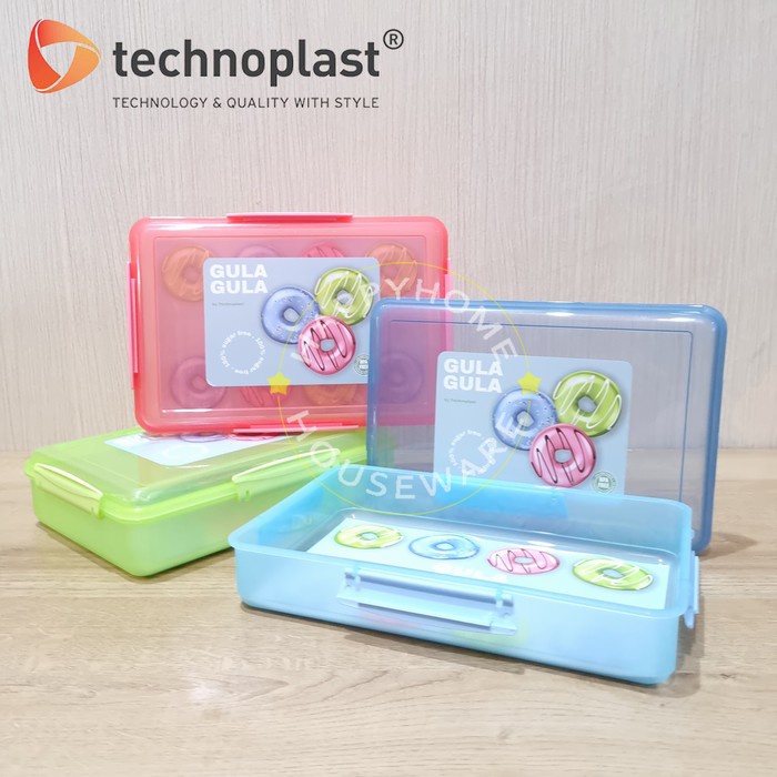 Jual Technoplast Gula Gula Big Box Food Container|Tempat Kue 2 Susun 2 ...