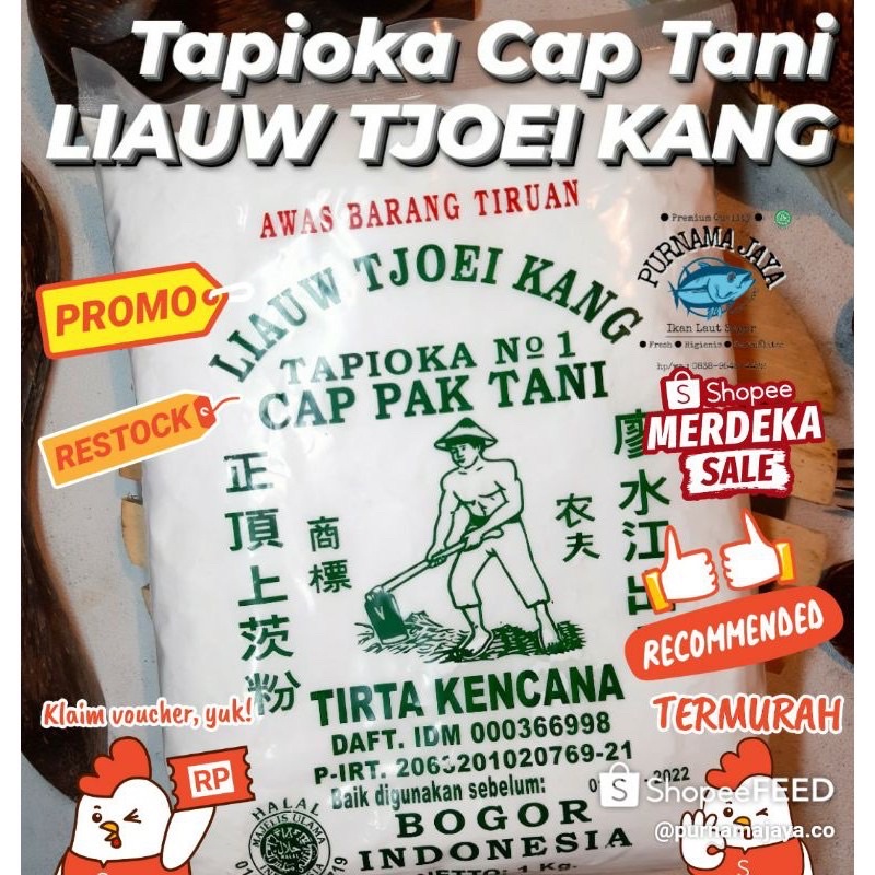 Jual tepung tapioka cap tani liauw tjoei kang liong pit | Shopee Indonesia