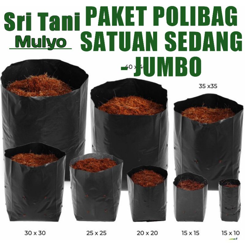 Jual 1 Polybag Media Tanam Ukuran Besar Tebal Jumbo 50x50 45x45 40x40 ...